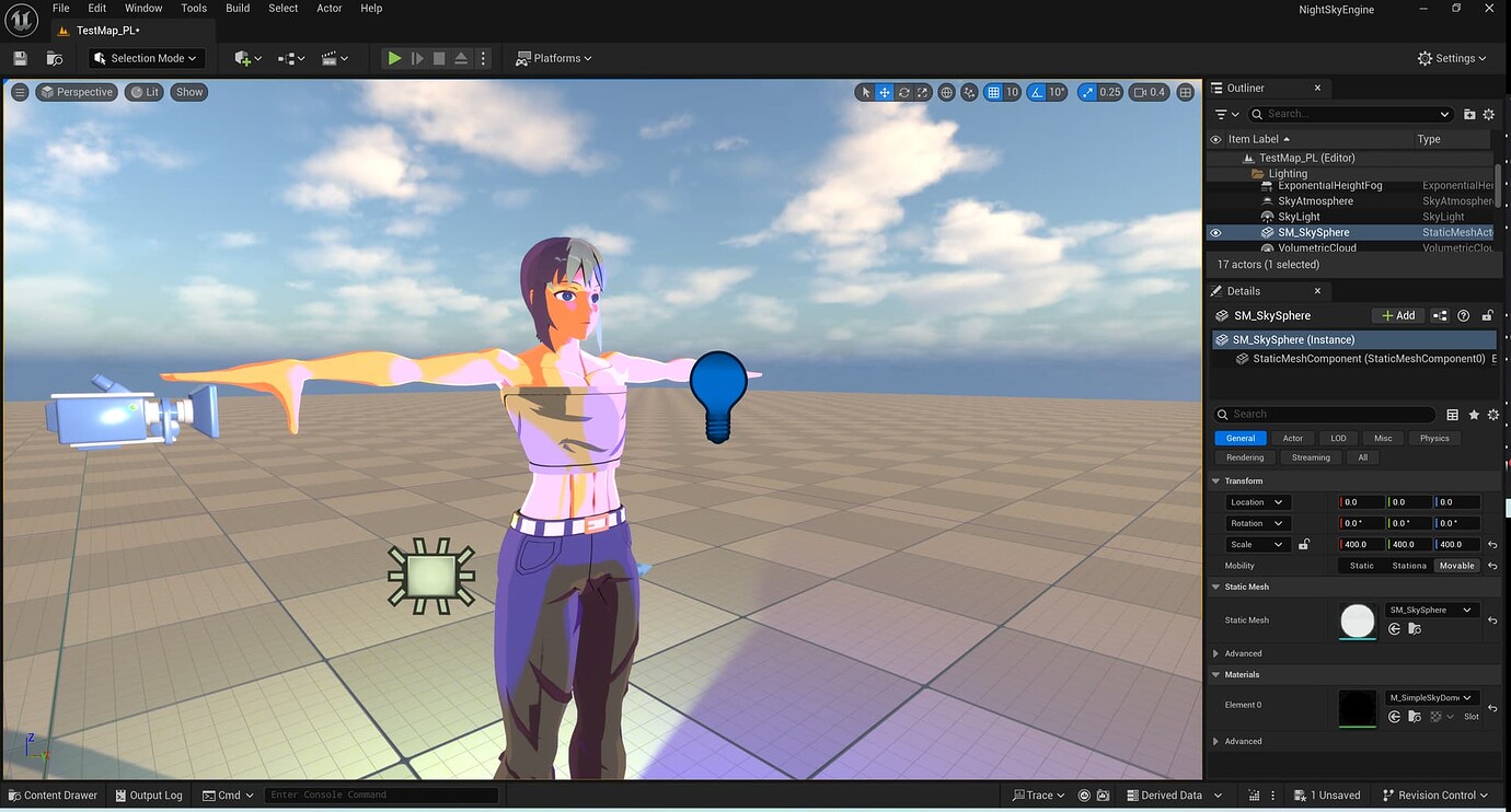 Cel Shading With Real Lighting Data Without Post Process Materials Or